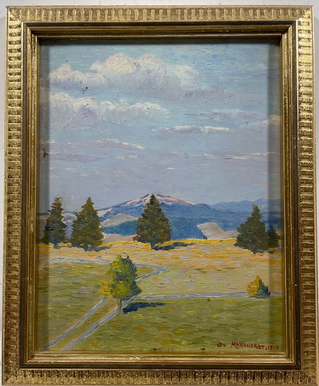 Antikes Landschaft Gemälde unleserlich Signiert | Kaufen auf Ricardo