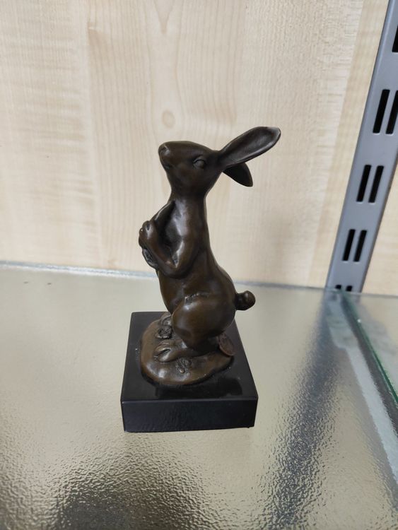 BRONZE HASE MIT KAROTTE SIGN. | Kaufen auf Ricardo