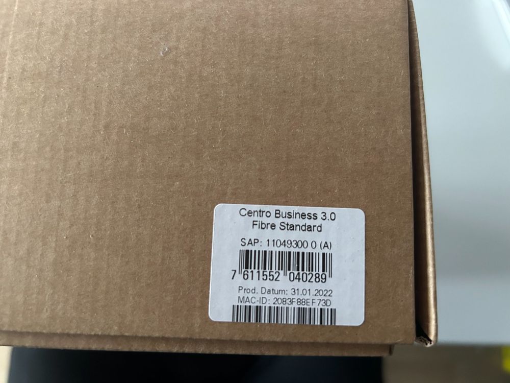 Neuer Centro Business 3.0 Fibre Standard Router (OVP) (Neu und ...