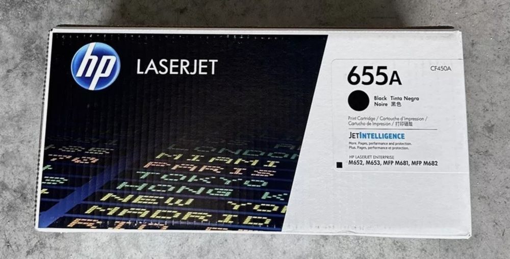 HP Color LaserJet M652, M653, M681 black Toner, 655A, CF450A (Neu und ...