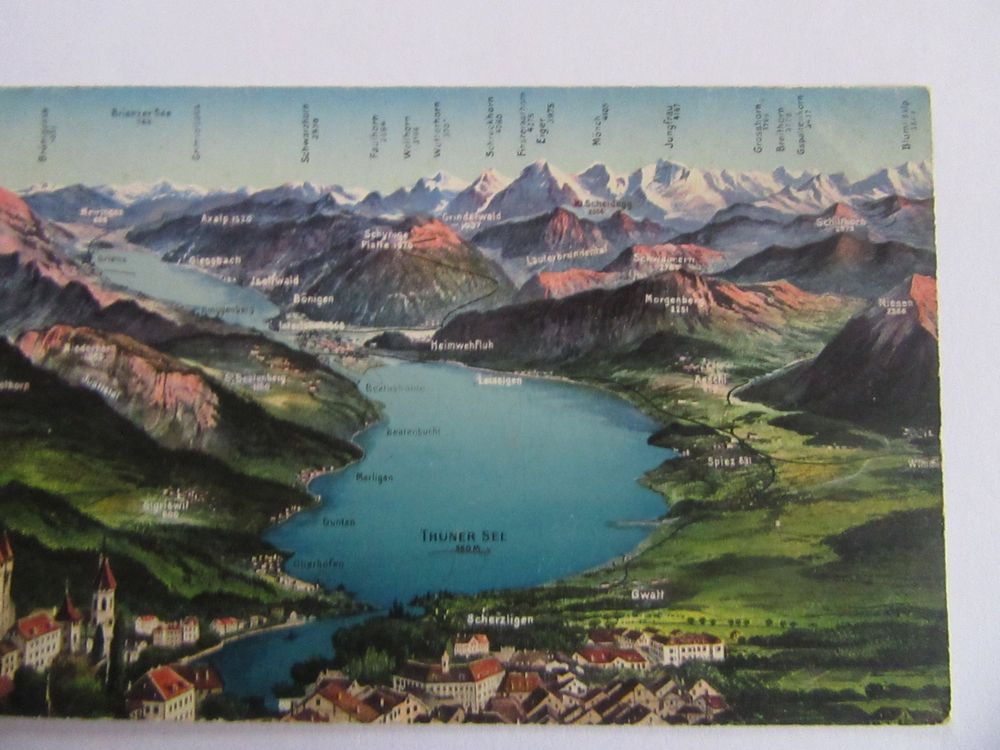 Panoramakarte Thunersee, ungelaufen (Gebraucht) in Kerns für CHF 3 – mit Lieferung auf Ricardo ...