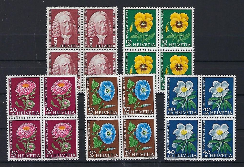 Pro Juventute 1958 Viererblocks postfrisch 15544 (Gebraucht) in Lunden für CHF 4 – mit Lieferung ...