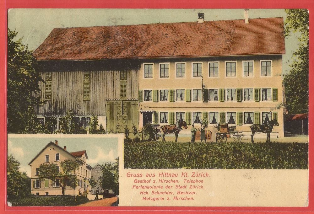Hittnau - Gasthof zum Hirschen - 1912 (Gebraucht) in Fislisbach für CHF 13 – mit Lieferung auf ...