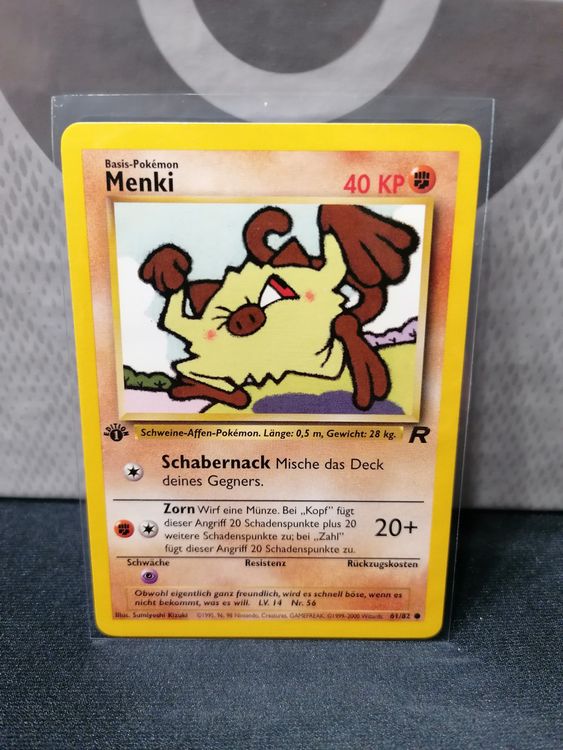 1. EDITION MENKI TEAM ROCKET 1999 POKEMON KARTE | Kaufen auf Ricardo