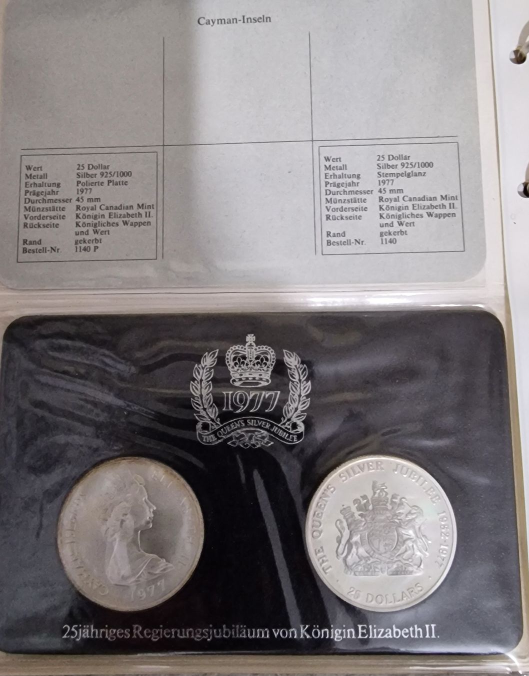 Queen Elizabeth II Jubiläum Münzen-Sammlung,1977,7x Silber (Neu (gemäss ...