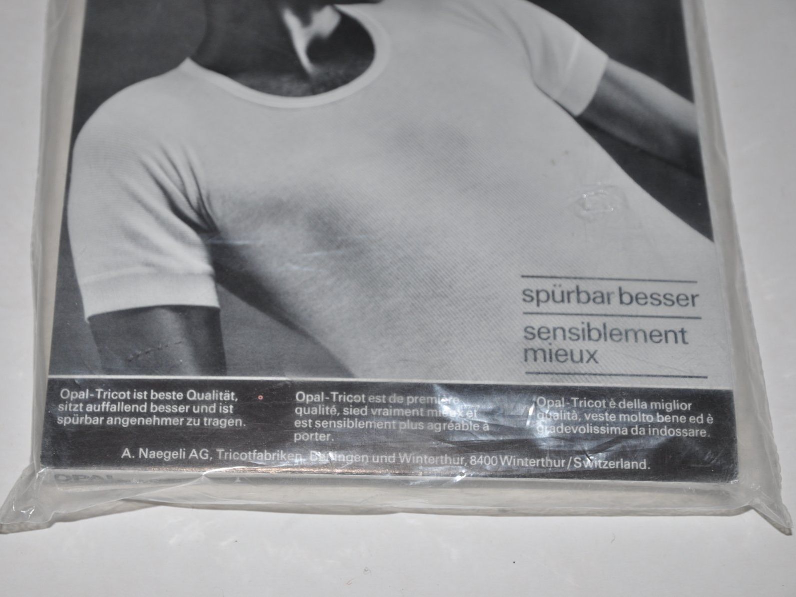 Opal Tricot Herren Unterhemd kurz Arm, Gr. 6 (52/54, L), neu (Neu und ...