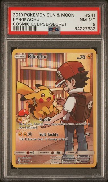 Cosmic Eclipse Full Art Pikachu Secret Pokémon PSA 8 (Gebraucht) in Genève für CHF 59.9 – mit ...