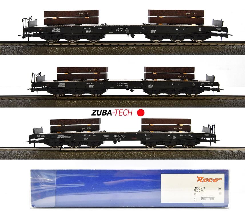 Roco 45947 Flachwagen-Set 3-tlg DB H0 GS | Kaufen auf Ricardo