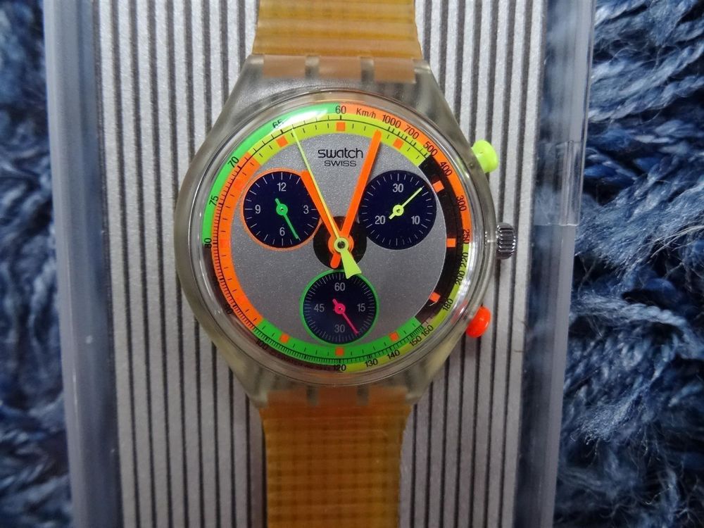 SWATCH Chrono Jelly Stag SCK104 Topzust. (Neu (gemäss Beschreibung)) in ...