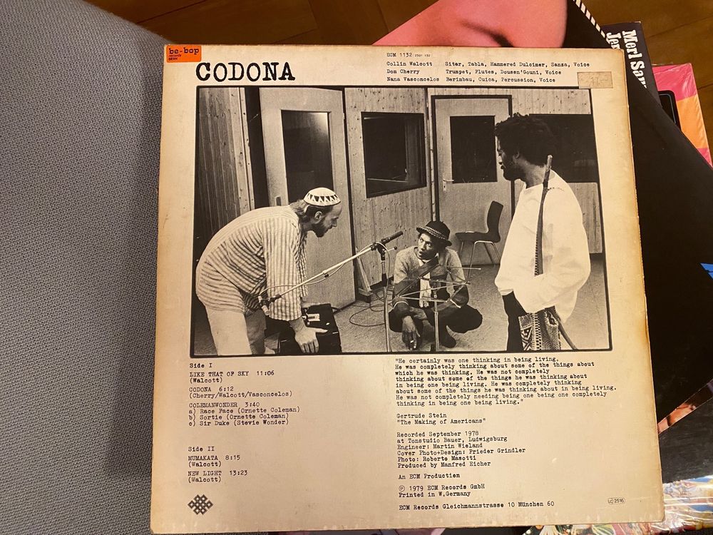 Codona Walcott Don Cherry Nana Vasconcelos Album ECM 1979 | Kaufen auf ...