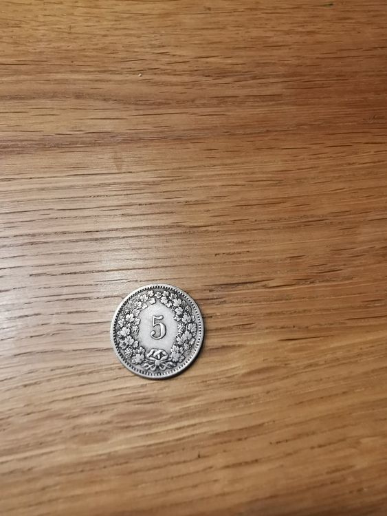 Silberne 5 Rappen Münze 1915 (Gebraucht) in Gunzgen für CHF 1 – mit Lieferung auf Ricardo kaufen