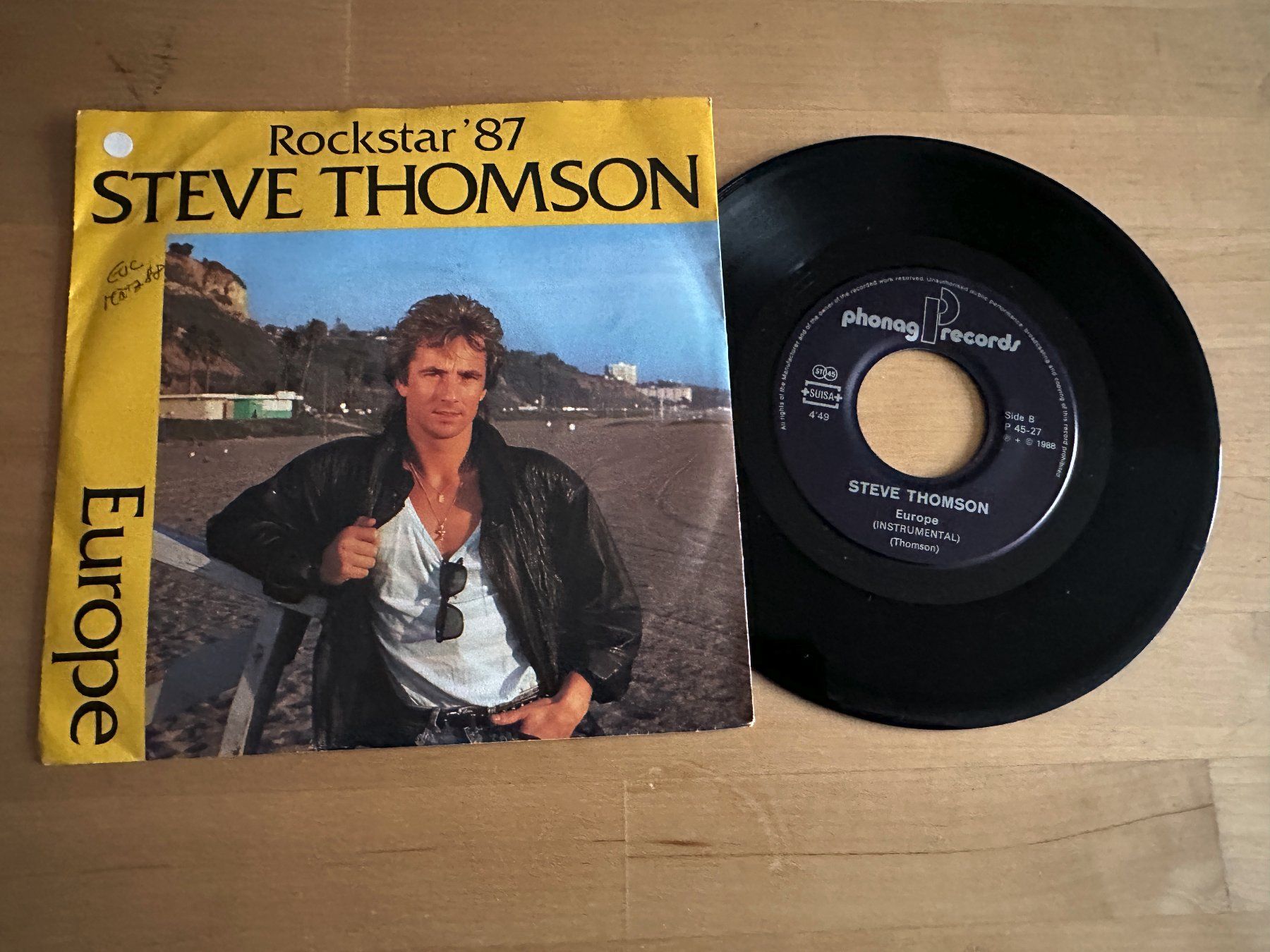 STEVE THMOSON tolle Single Europe Top Hit Charts SWISS 80's (Gebraucht ...