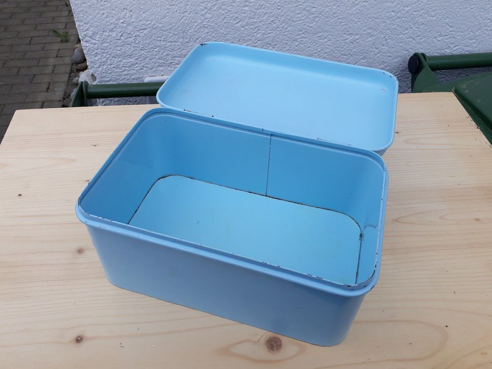 Blechbox antik, emailliert, mit Patina, Originalzustand (Gebraucht) in ...