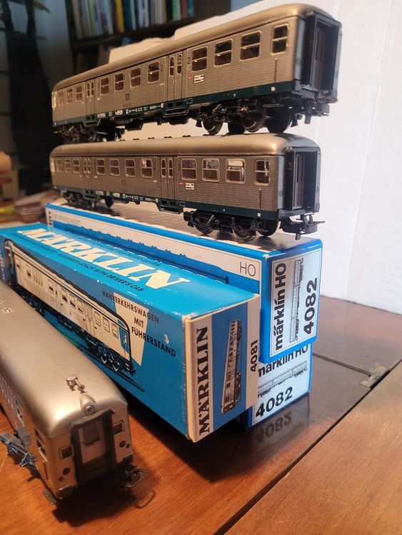 Märklin 2 x 4082 Nahverkehrswagen, 1 x 4081 mit Führerstand (Gebraucht ...