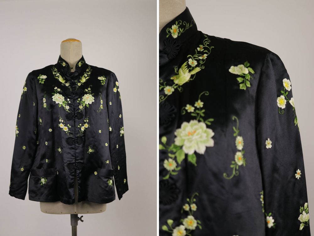 Vintage Chinese Silk Jacket - Chinesische Seidenjacke - Gr.M (Gebraucht ...
