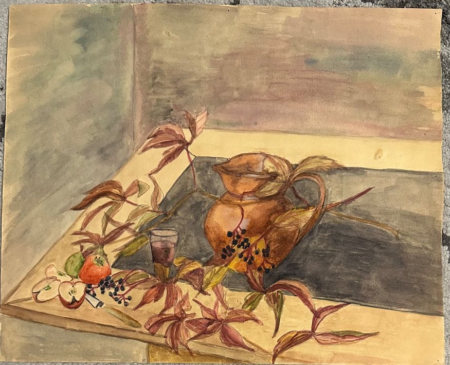 40.er Jahre Stilleben Aquarell | Kaufen auf Ricardo
