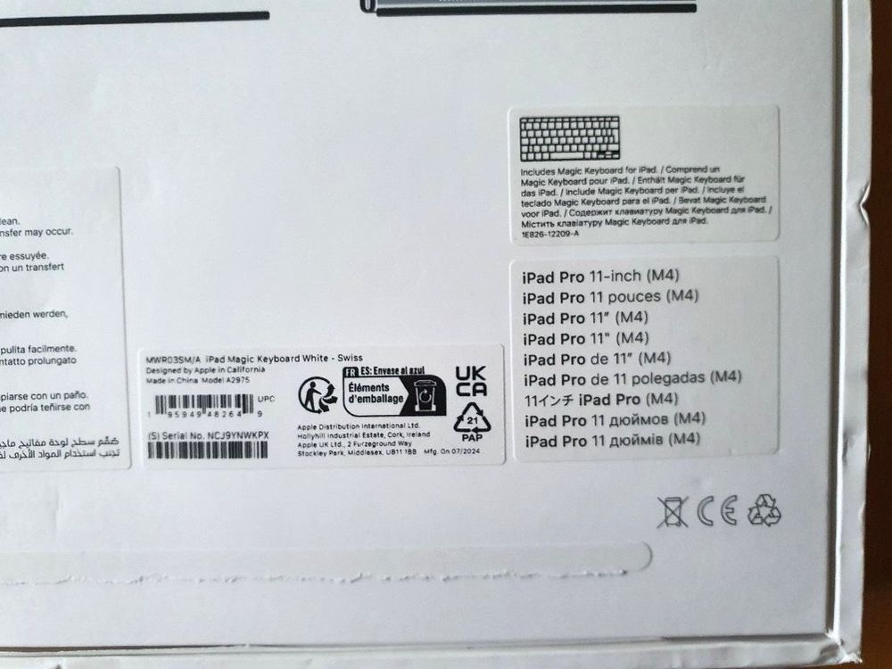 Apple Magic Keyboard iPad Pro 11" M4 (Neu und originalverpackt) in ...