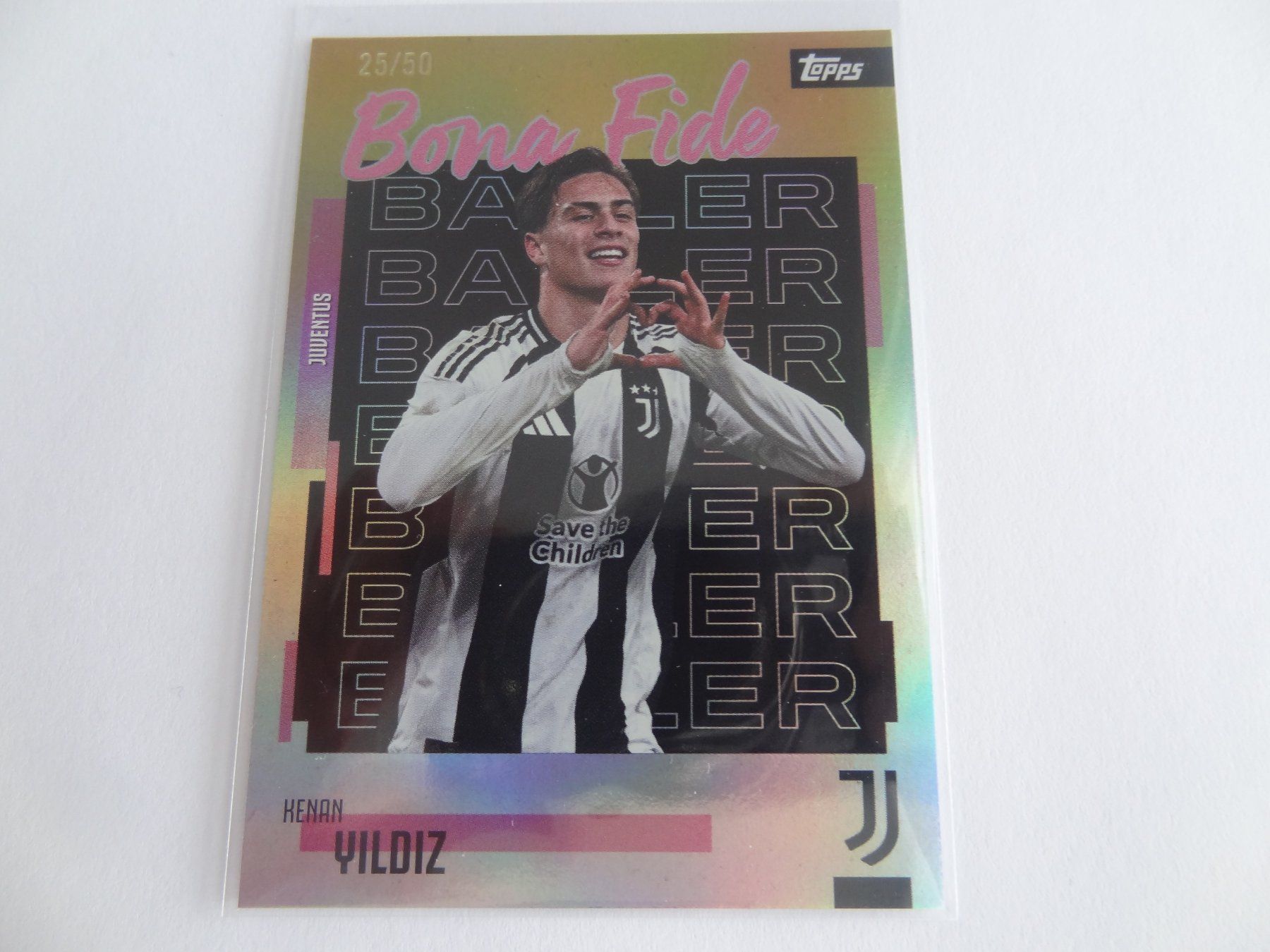topps Juventus Team Set Kenan Yildiz Bona Fide Baller /50 (Neu (gemäss ...