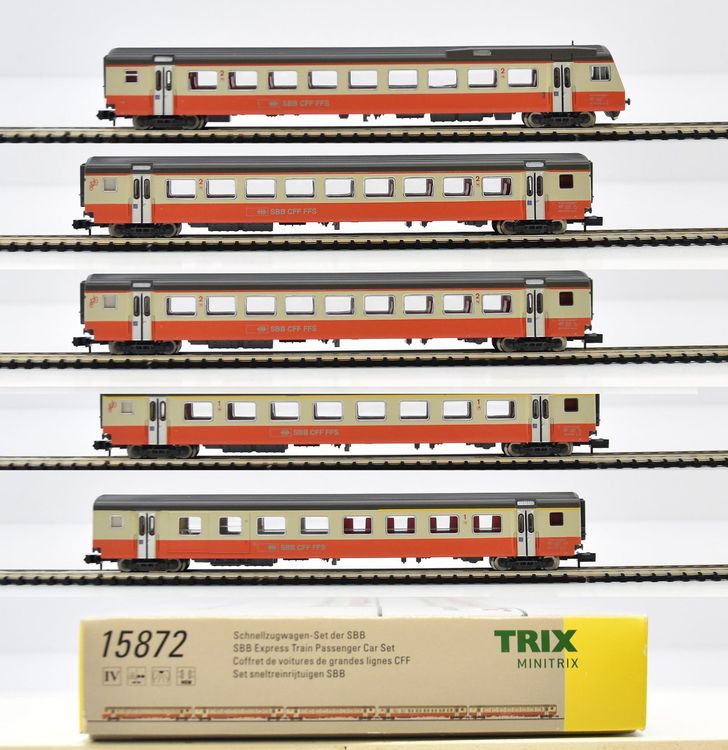 Trix 15872 Personenwagen-Set EW III Swiss Express Spur N OVP (Neu (gemäss Beschreibung)) in St ...