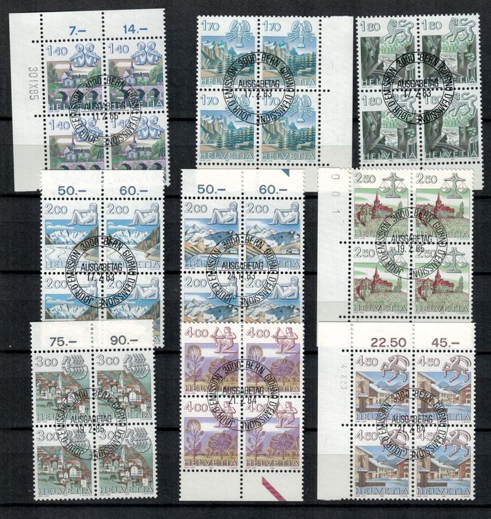 4er Block Los mit ET-Stempel / Kat. 120.- / ab 5.- | Kaufen auf Ricardo