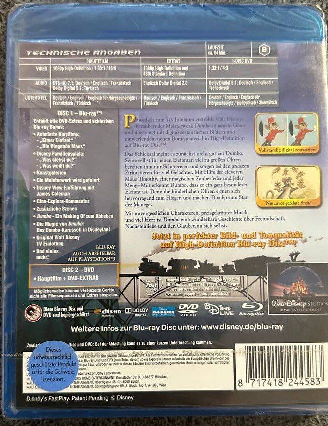 Dumbo Blu-ray + DVD Special Edition - Neu & OVP (Neu und ...