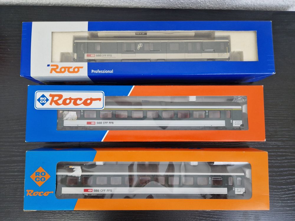 Roco SBB 3er Wagenset Personenwagen A und B + Gebäckwagen (Gebraucht ...