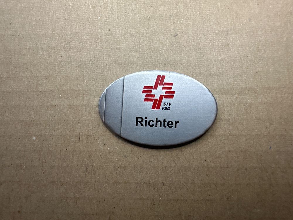 Richter STV FSG Namensschild Badge Anstecker Rarität (Gebraucht) in ...