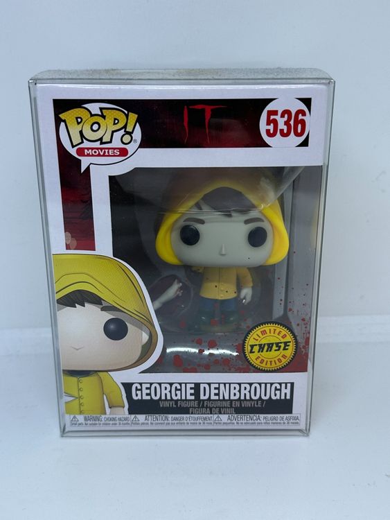 GEORGIE DENBROUGH #536 IT CHASE FUNKO POP + POP PROTECTOR (Neu und ...