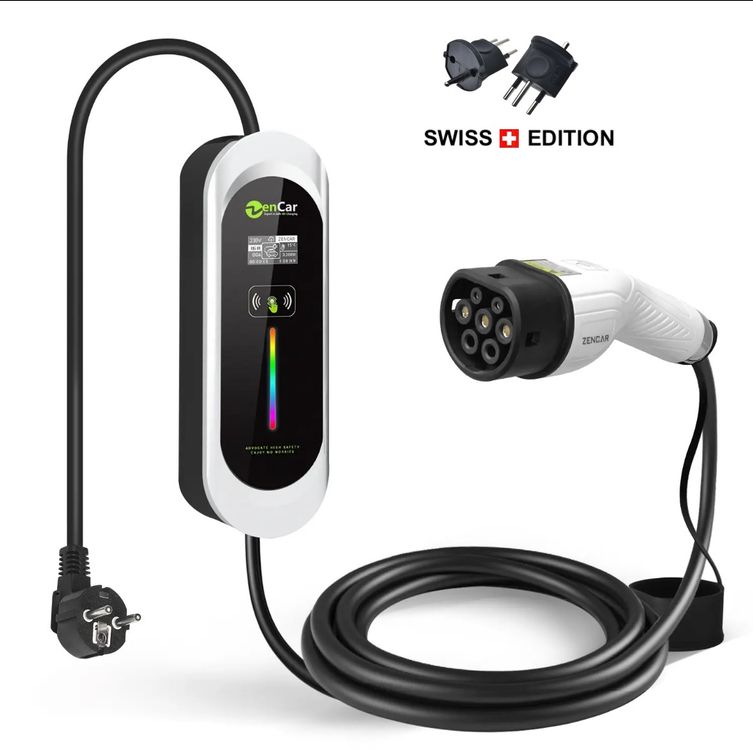 ZenCar EVSE Typ 2 Ladekabel 3,7 kW 16A Schuko EU/CH (Neu und ...