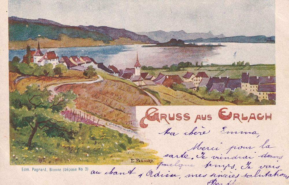 Erlach BE LITHO um 1900 | Kaufen auf Ricardo