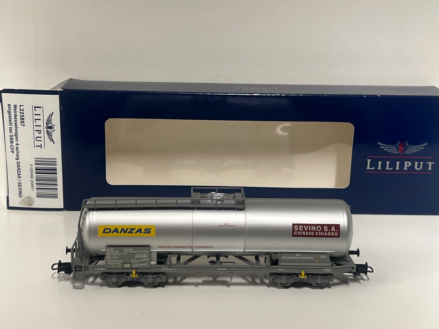 Liliput L225897 Weinkesselwagen DANZAS / SEVINO SBB H0 DC (Neu und originalverpackt) in ...