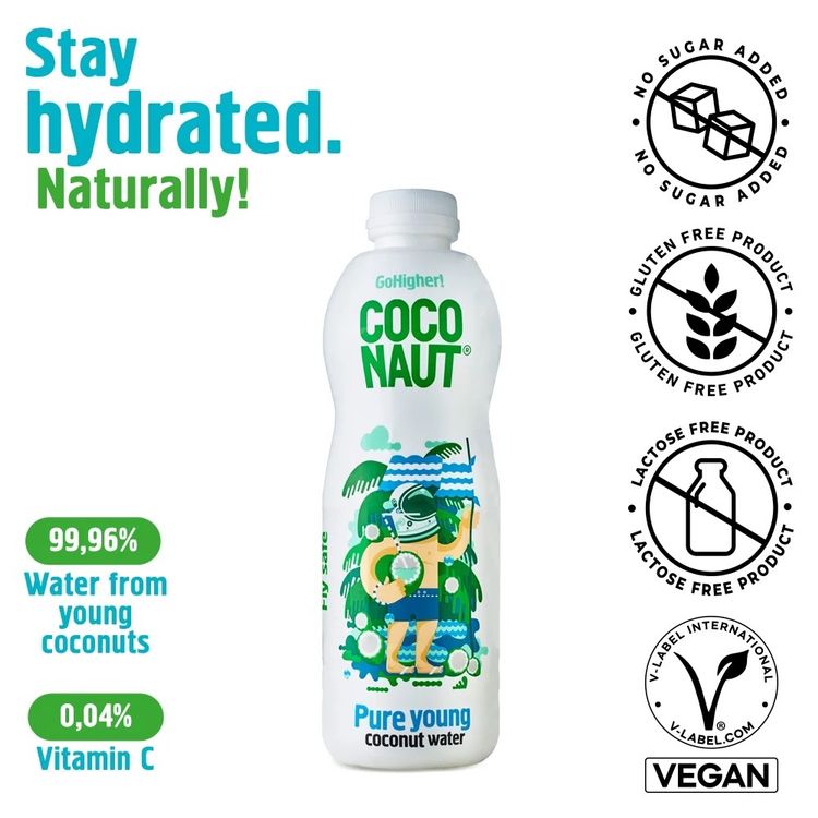 Coconaut - Pure Young Coconut Water 1000ml - 6er Pack (Neu und ...