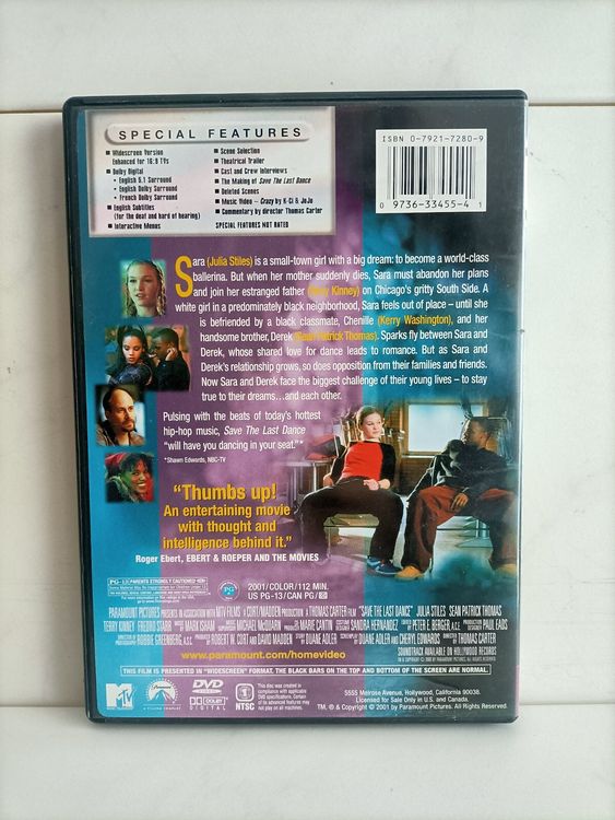 DVD Zone 1 USA Save the last dance (fr/uk) Julia Stiles (Gebraucht) in ...