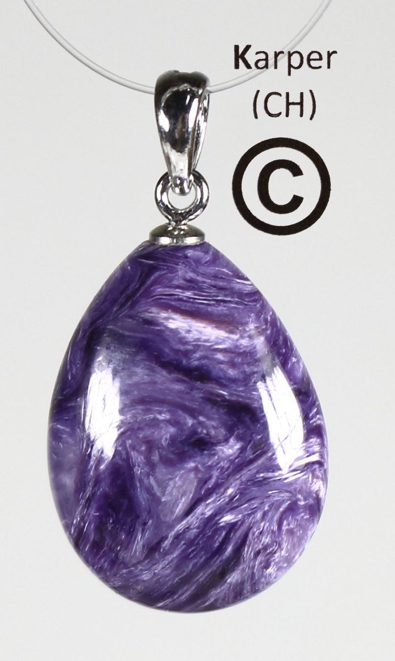 Charoit - Charoït Anh / Pendent Charoite - Charoïte ,S 925Rh (Neu und ...