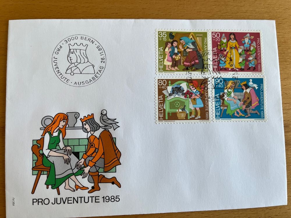 Pro Juventute 1985 Couvert FDC “Märchen” (Neu (gemäss Beschreibung)) in Thun für CHF 6 – mit ...