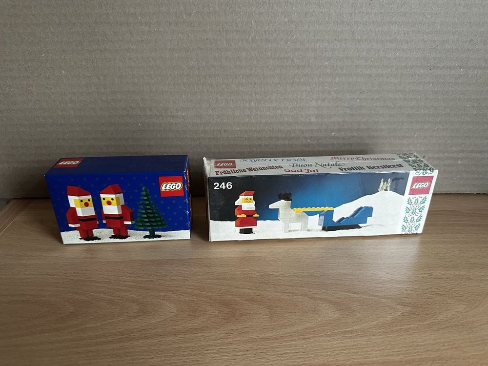 LEGO 245 Two Santas, LEGO 246 Santa & Sleigh 1977 Ultra Rare (Neu und ...