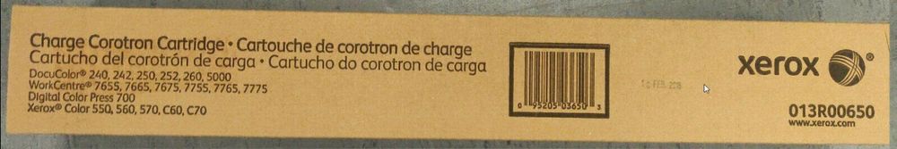Xerox DocuColor 250/WC 7655 Corotron Cartridge, 013R00650 (Neu und ...