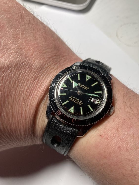 Cimier Sea timer diver Vintage Uhr der 70 er Handaufzug 36mm (Gebraucht ...