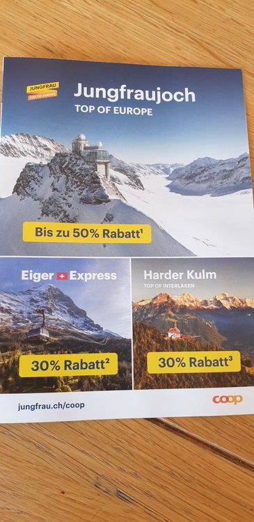 Jungfraujoch Coop (Neu (gemäss Beschreibung)) in Pfäffikon für CHF 2 – mit Lieferung auf Ricardo ...