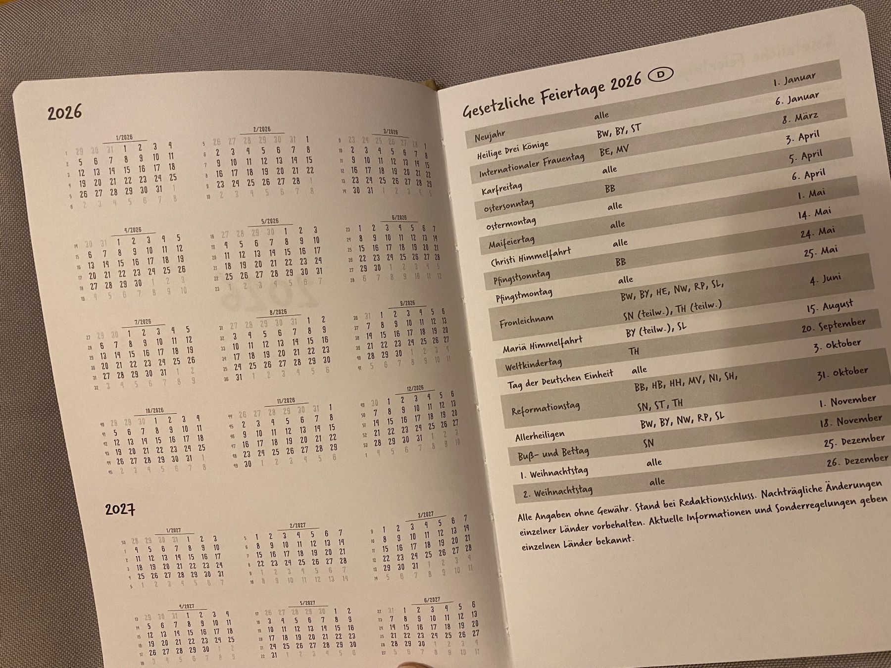 Edle Agenda 2026 NEU Wochenplaner Terminplaner 14 x 21 cm (Neu (gemäss ...