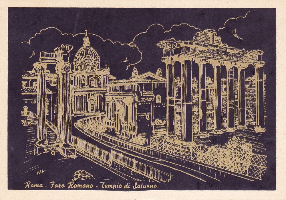 Roma - Foro Romano e Tempio di Saturno (Golddruck) /am (Gebraucht) in ...