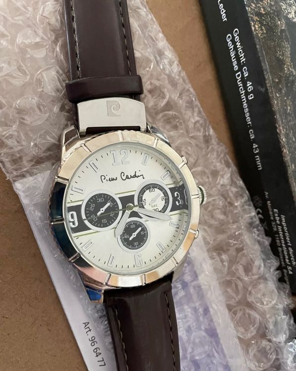 Elegante Pierre Cardin Herrenuhr Chronograph Lederarmband (Neu (gemäss Beschreibung)) in Widnau ...