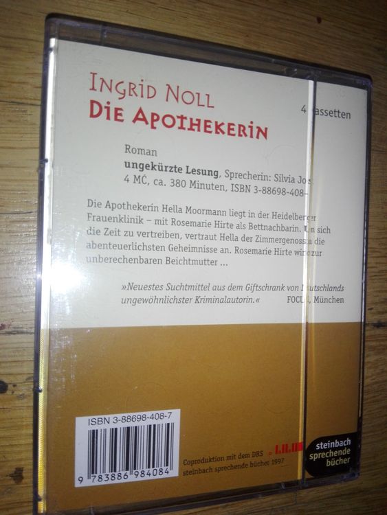 Die Apothekerin (Ingrid Noll) > Roman / 4-MC's