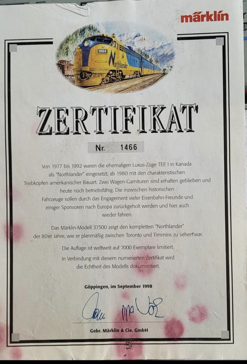 Märklin 37500 Northlander (Neu (gemäss Beschreibung)) in Wirzweli für ...