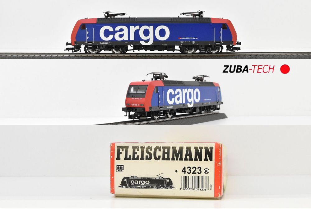 Fleischmann 4323 E-Lok Re 481 SBB Cargo H0 GS Analog mit OVP | Acheter ...
