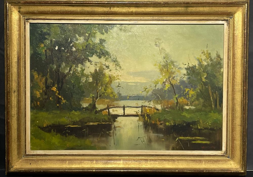 Landschaftgemälde mit Brücke unleserlich Signiert (Gebraucht) in Root für CHF 70 – mit Lieferung ...