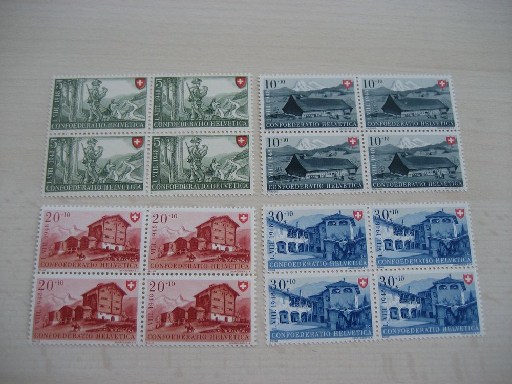 PP Serie 1948 im Viererblock postfrisch** ab 1.- | Kaufen auf Ricardo