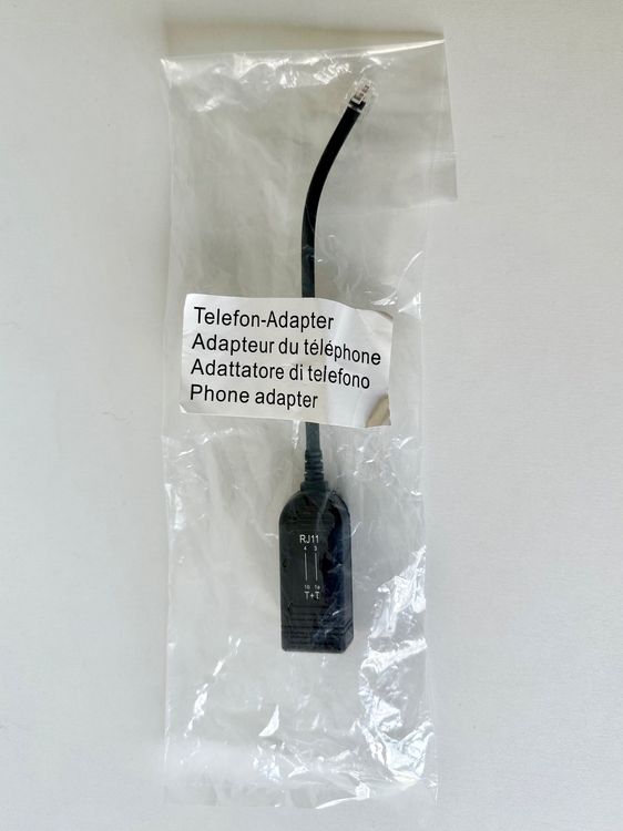 Telefon-Adapter Stecker RJ11 auf Buchse TT83 (Neu und originalverpackt ...