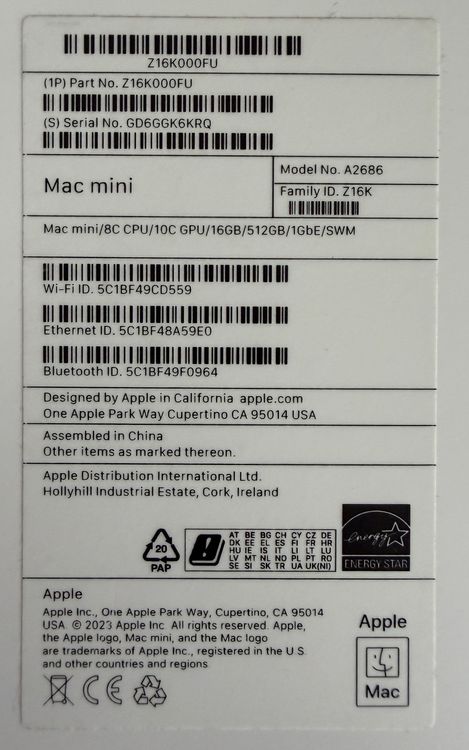 Apple Mac Mini M2 16GB RAM / 512GB SSD (Gebraucht) in Oberkirch LU für ...
