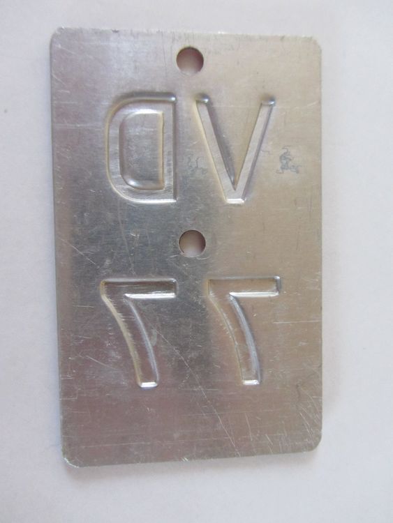PLAQUE VELO VD 1977 | Kaufen auf Ricardo
